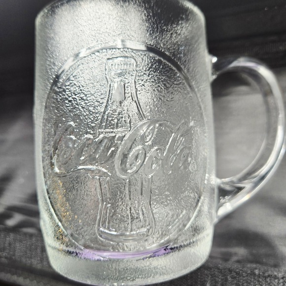 Coca Cola | Dining | Coca Cola Embossed Glass Mugs Set Of 4 Vintage ...